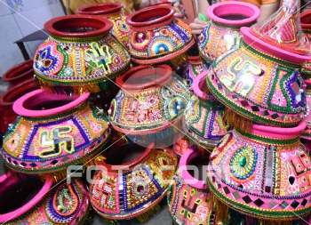 Garba Pot 20+ Garba Ideas | Kalash Decoration, Garba, Pot Designs