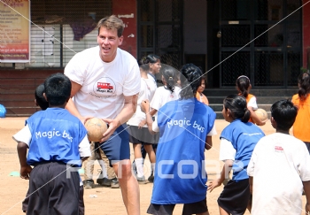 Fotocorp : John Layfield John Bradshaw Layfield meets underprivileged ...